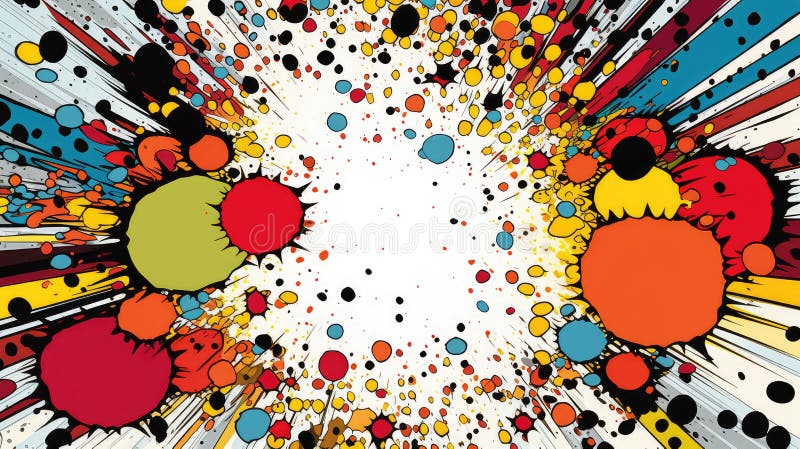 Border Comic Book Dot Pattern Stock Illustration - Illustration of ...