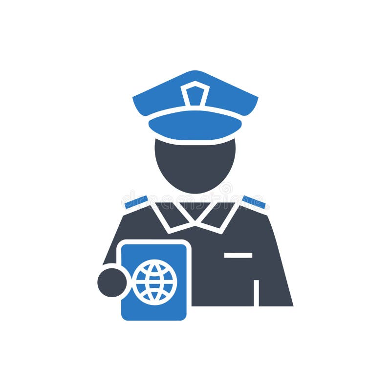 Border Control Concept, Immigration Officer Stock Vector - Illustration ...