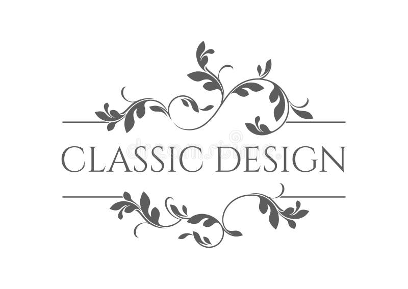 Decorative Elegant Title Border. Classic Floral Ornament. Stock Vector ...