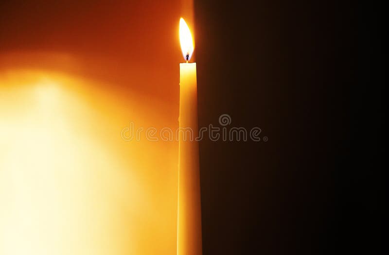 Border of the Dark and Light Sides Divided by Candle Stock Photo ...