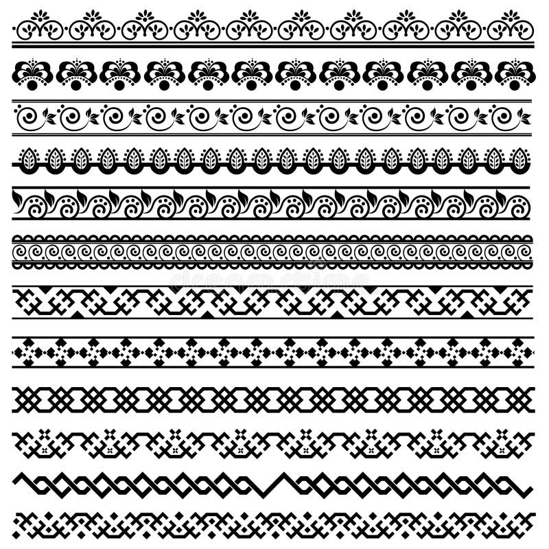 Decorative border set 1 stock vector. Illustration of shape - 10140162