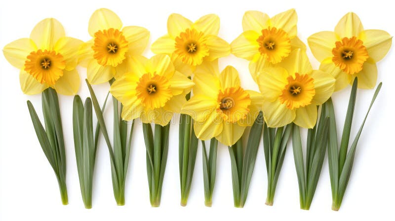 A Border of Delightful Daffodil Petals, Highlighted by Negative Space ...