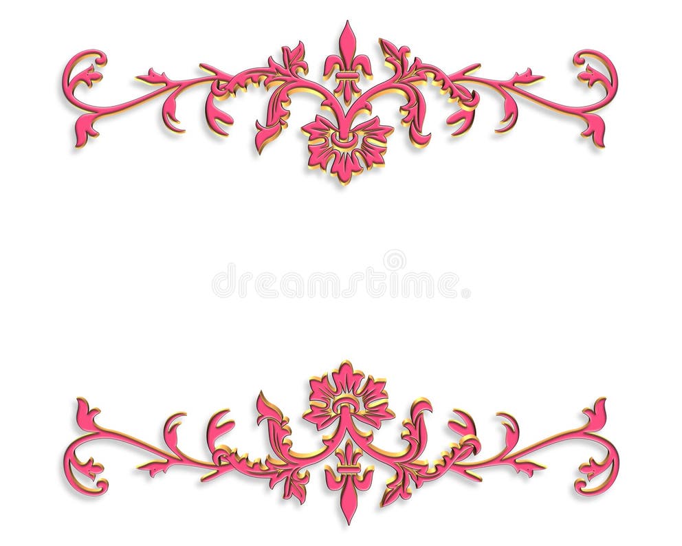 Border Design Pink Stock Illustrations – 284,730 Border Design Pink ...
