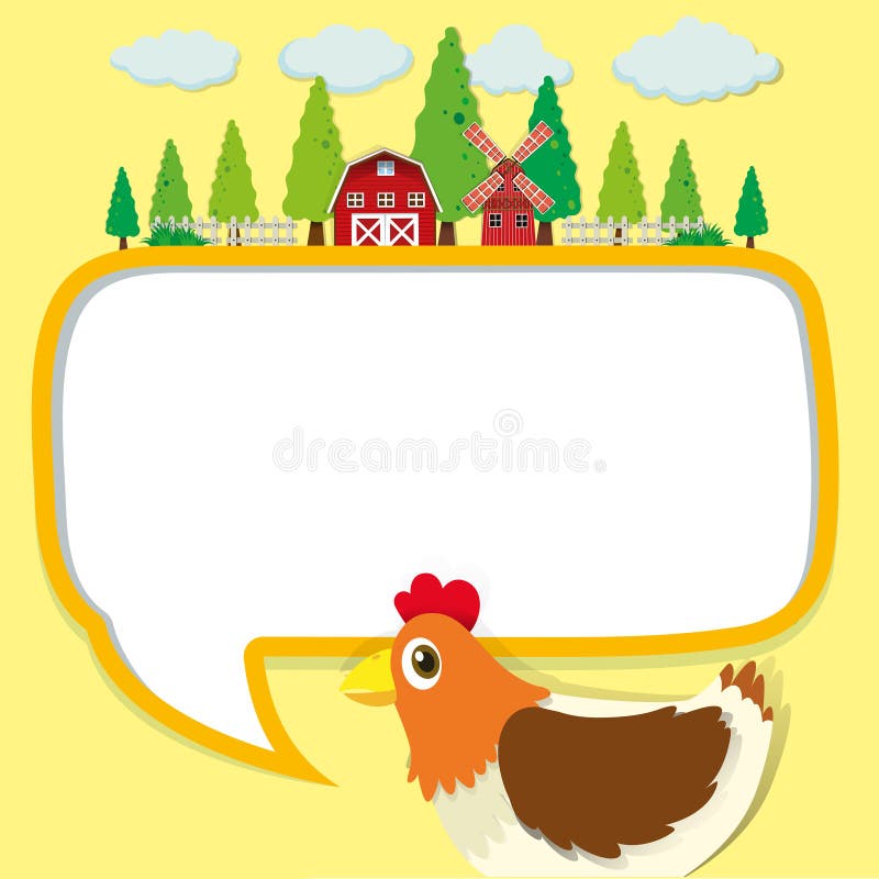 Chicken border frame card stock illustration. Illustration of babies ...
