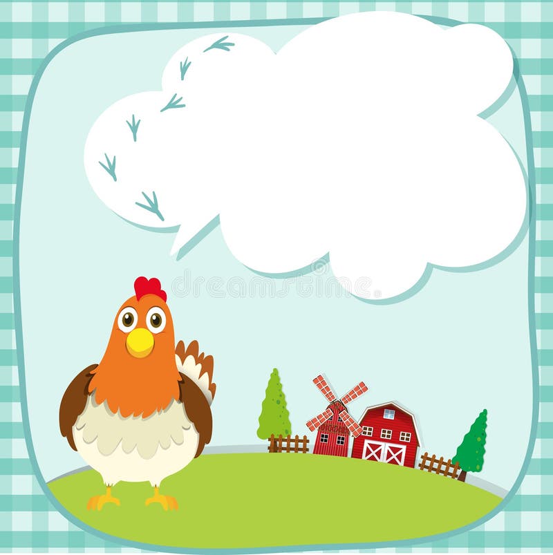 Chicken border frame card stock illustration. Illustration of babies ...