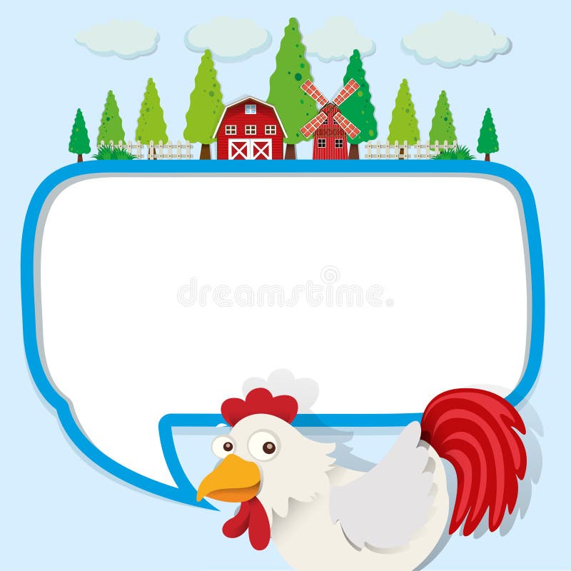 Chicken border frame card stock illustration. Illustration of babies ...