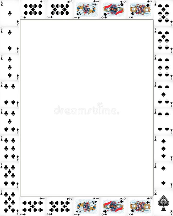 Poker border / frame stock vector. Illustration of chance - 21615155