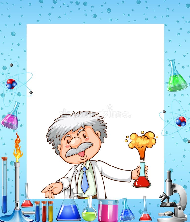 Border Design With Science Equipment Stock Vector - Illustration of ...