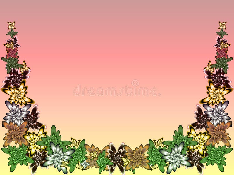 Border Floral Support stock illustration. Illustration of letter - 81452164