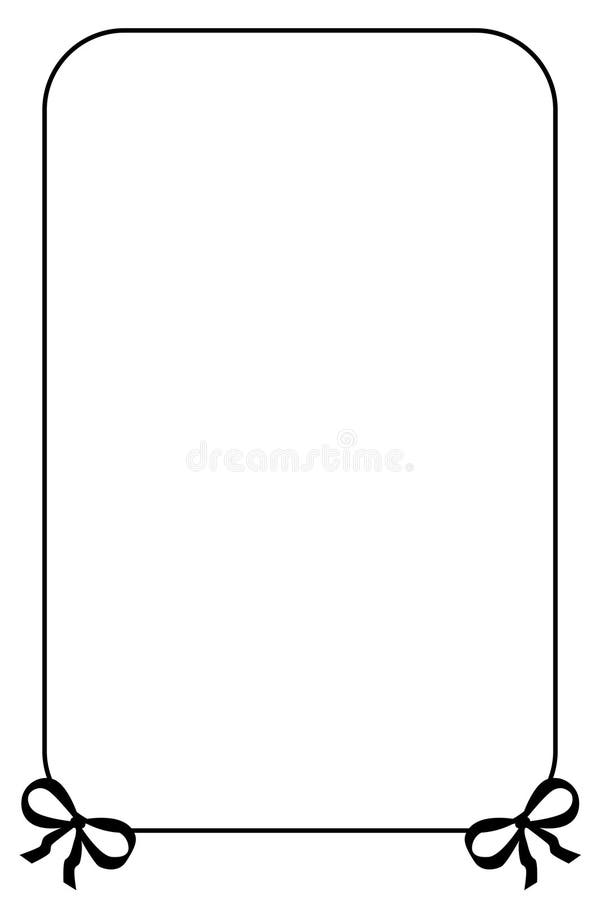 Border Frame Design Concept of Rectangle with Gift Wrap Symbol Isolated ...
