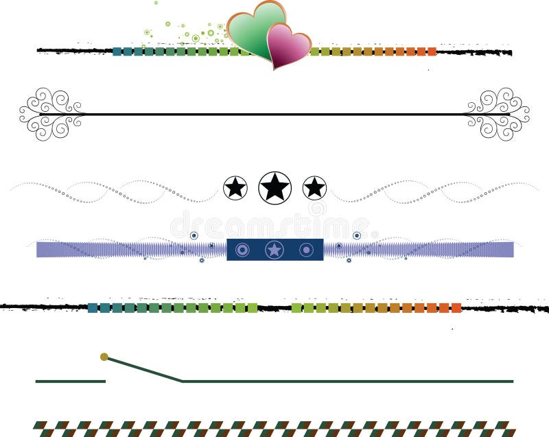 Border Frame Design Elements Stock Illustration - Illustration of ...
