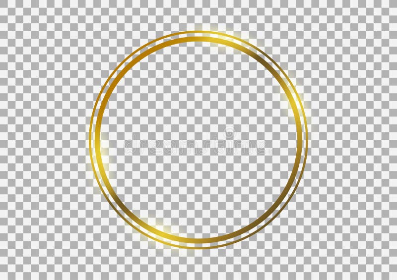 Luxury Gold Border with Shadows Isolated on Transparent Vector ...