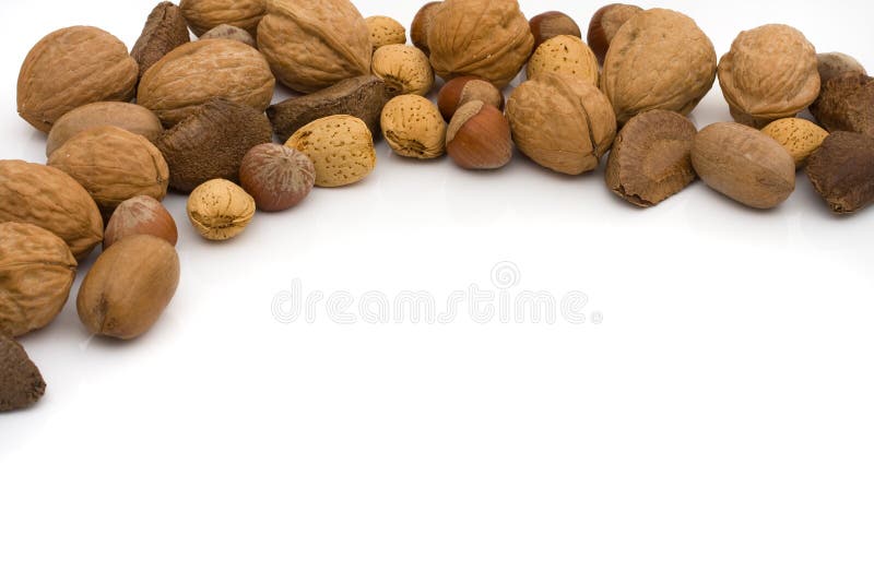 Border Frame of Healthy Walnuts Stock Image - Image of isolation ...