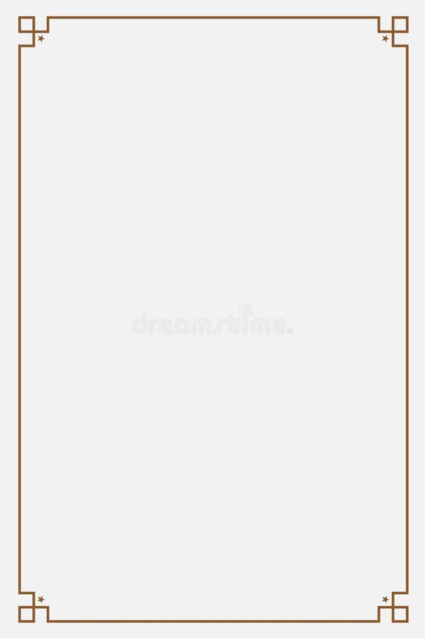 Border Frame Line Deco Vector Label Simple Line Corner Empty Signboard ...