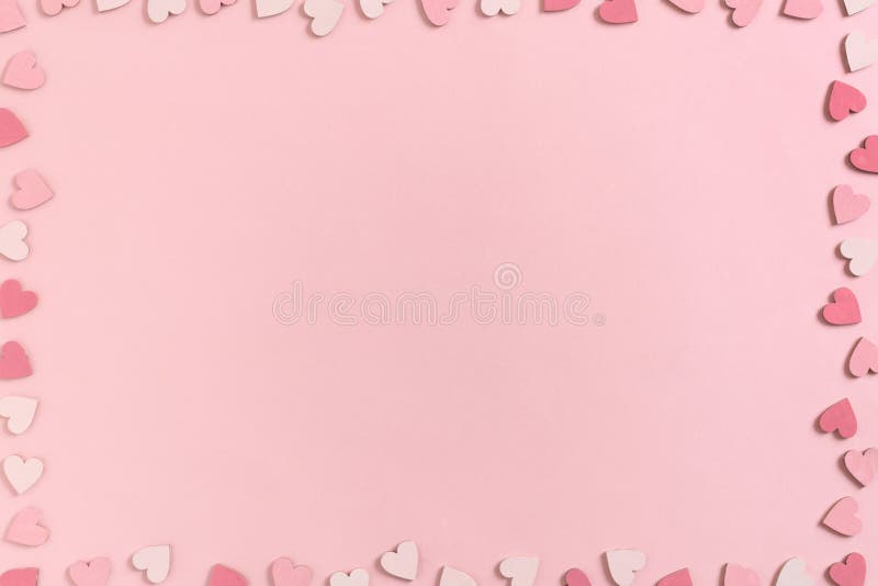 Border Frame Made of Pink Hearts Stock Photo - Image of holiday, header ...
