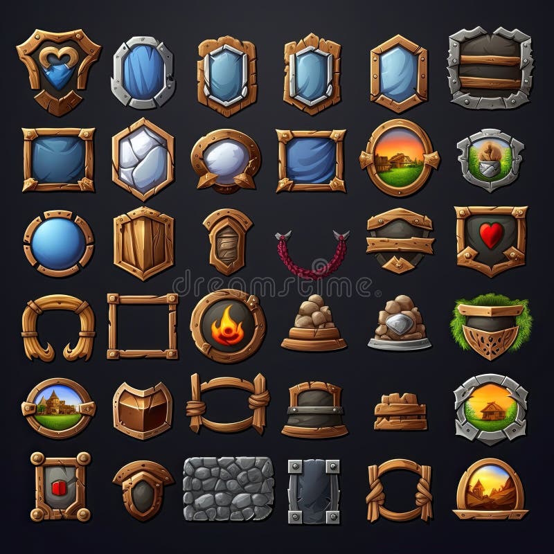 Border Frame Medieval Ai Generated Stock Photo - Image of game, element ...