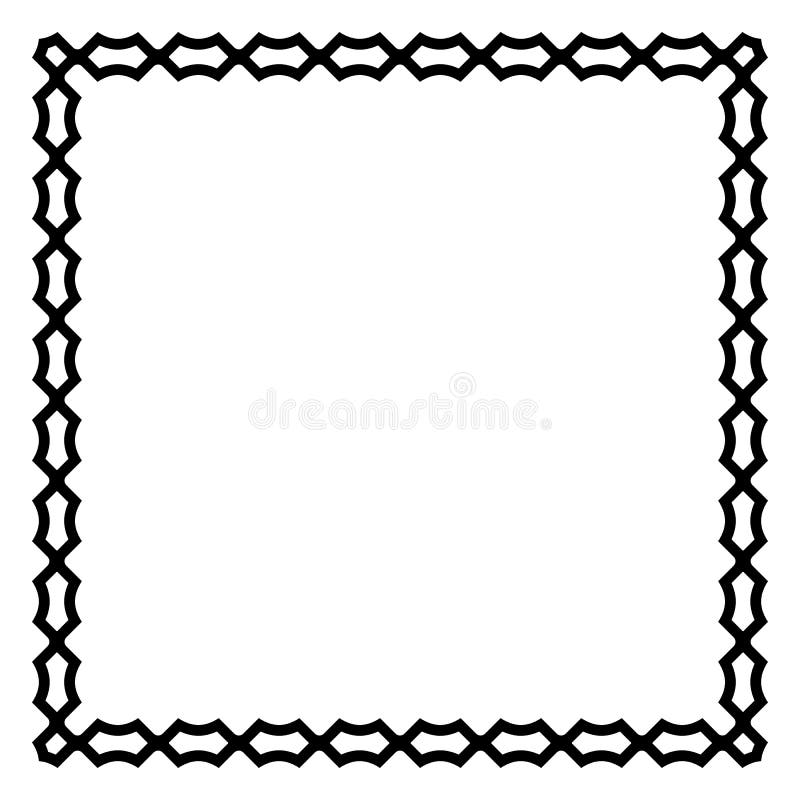 Border Frame Square Pattern. Islamic, Indian, Greek Motifs Stock Vector ...