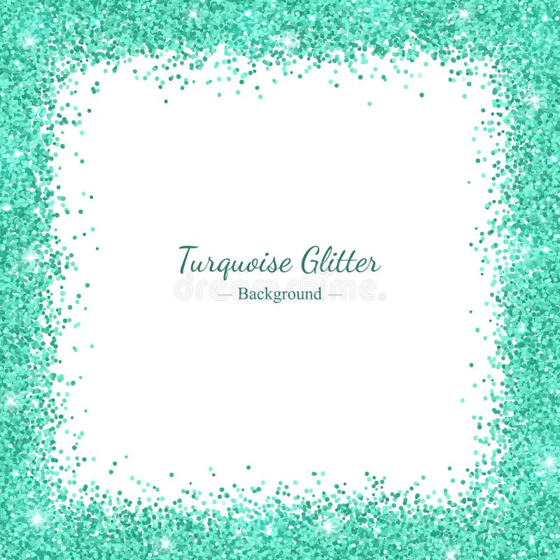 Turquoise Background. Bright Vector Frame. Stock Vector - Illustration ...