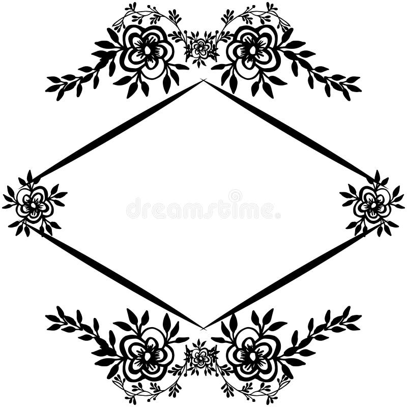 Art Unique with Border Design Frame Beautiful, Drawing of Simple Wreath ...