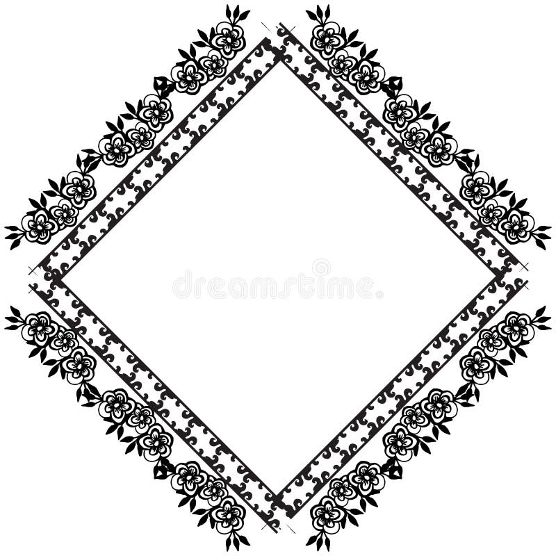 Border Frame Unique, Drawing Flowers, Invitation Card and Greeting Card ...