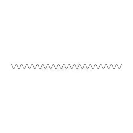 Border Frame Wavy Line Divider, Geometric Shape Element, Horizontal ...