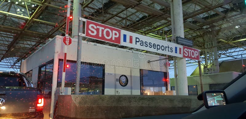 Border France England Passport Control Editorial Photography - Image of ...