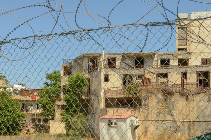 The Border `Green Line` in Nicosia on Cyprus Editorial Image - Image of ...