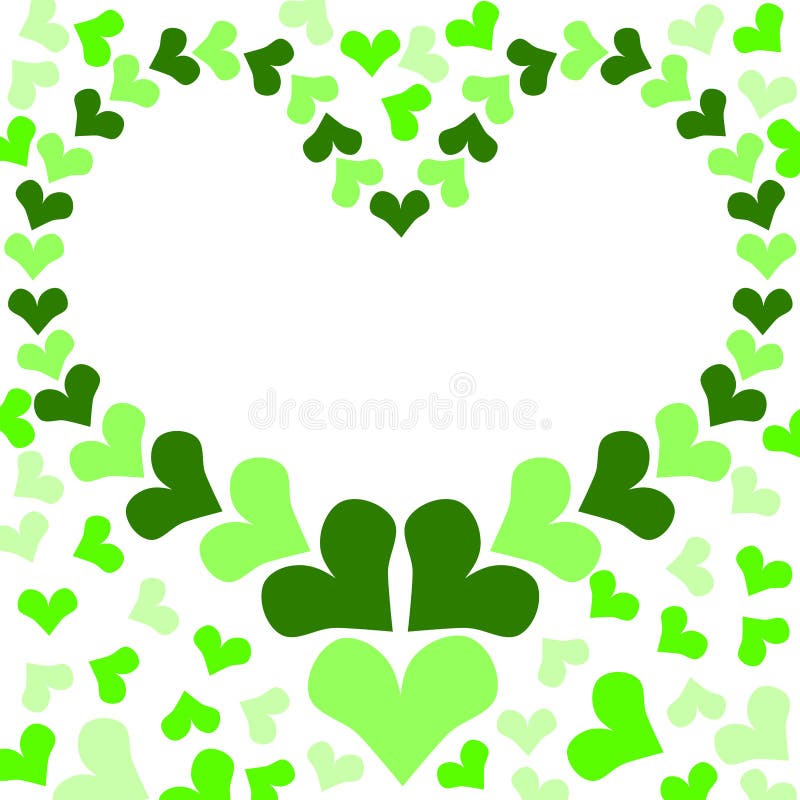 Heart Leaf Border Square Frame Stock Illustration - Illustration of ...