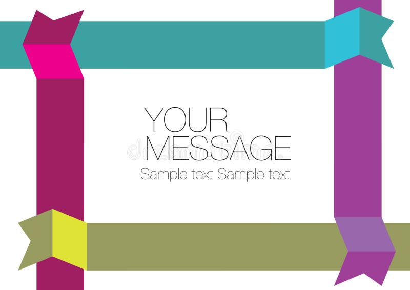 Border Layout Design of Paper Banner Stock Vector - Illustration of ...