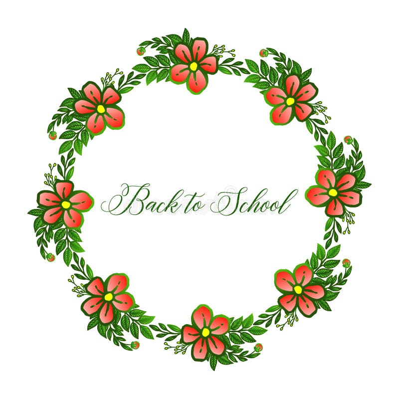 Border of Leaf Flower Frame, for Template Decoration of Card Back To ...