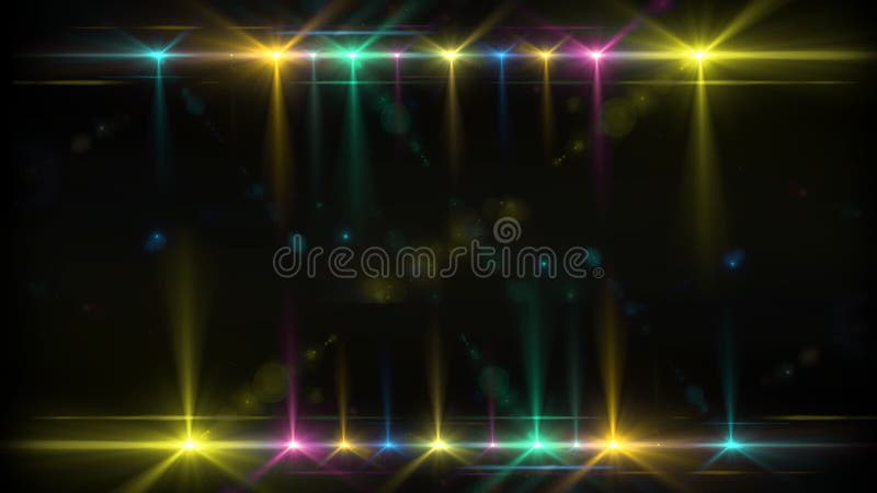 Border of Lights from a Stage Stock Video - Video of design ...