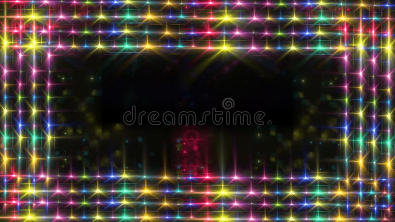 Border of Lights from a Stage Stock Video - Video of glowing, dark ...