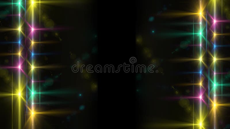 Border of Lights from a Stage Stock Video - Video of glowing, dark ...