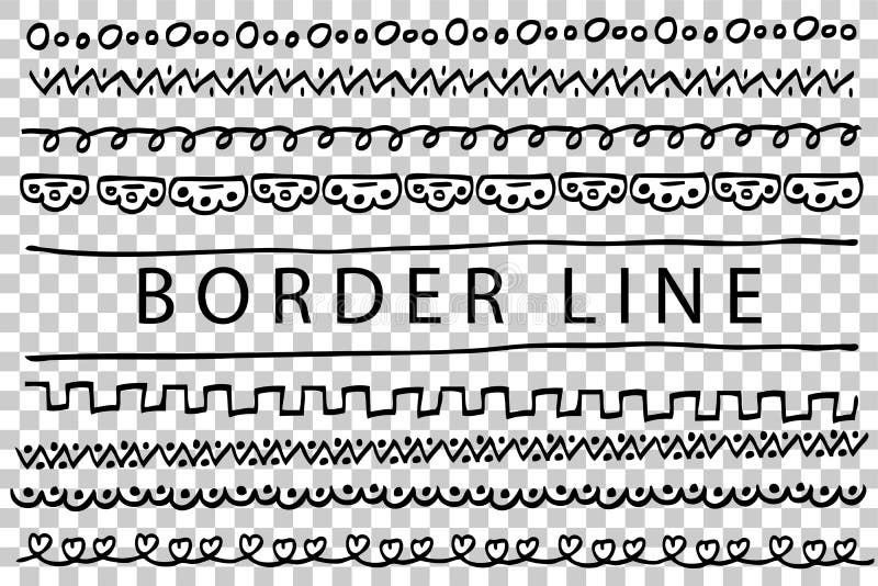Border Line - Dot, Triangle and Others, Isolated on White, Stock Vector ...