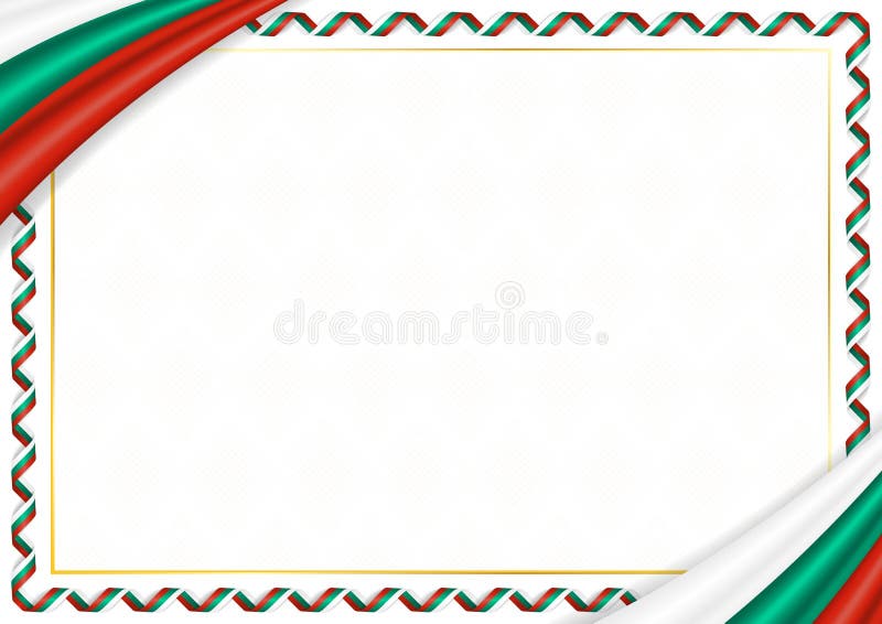 Border Made with Bulgaria National Colors Stock Vector - Illustration ...