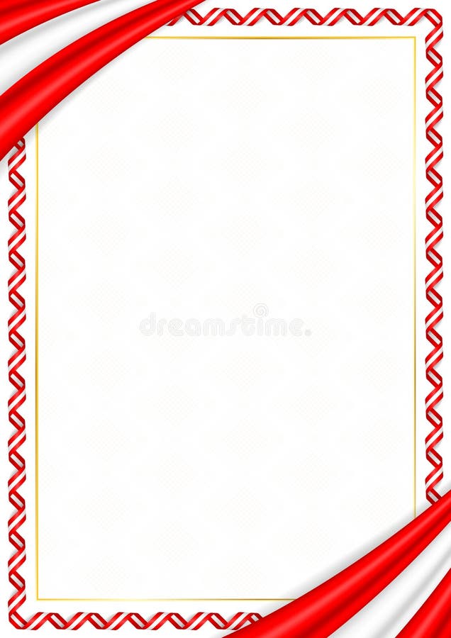 Border Made with Canada National Colors Stock Vector - Illustration of ...