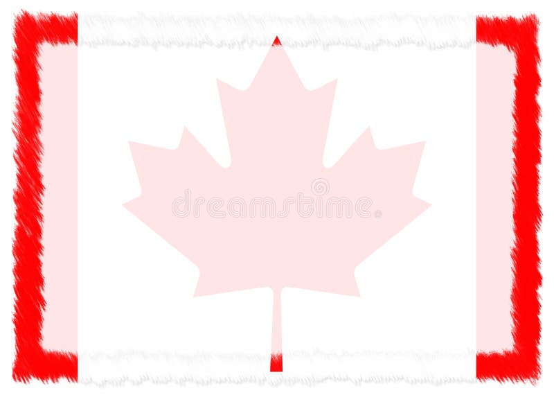 Border Made with Canada National Flag Stock Illustration - Illustration ...