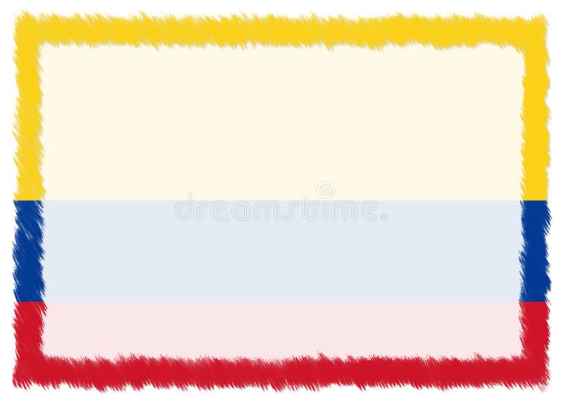 Border Made with Colombia National Flag Stock Illustration ...