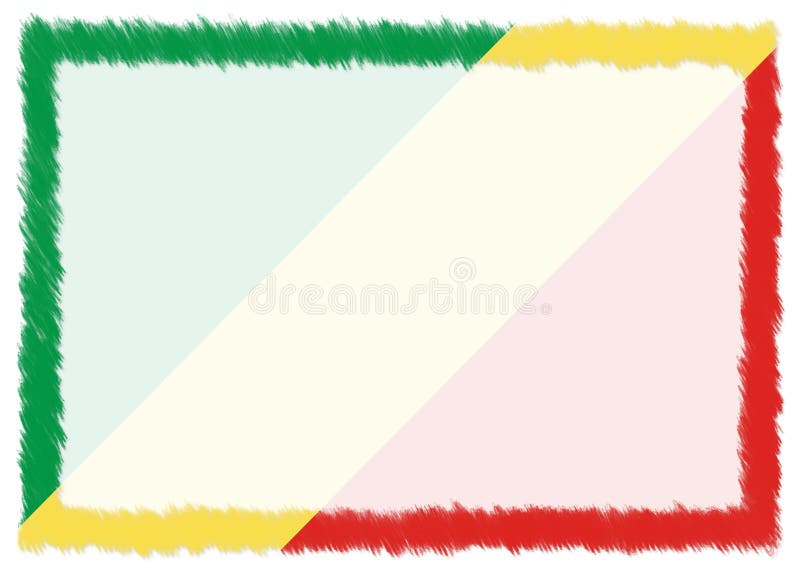 Border Made with Congo National Flag Stock Illustration - Illustration ...