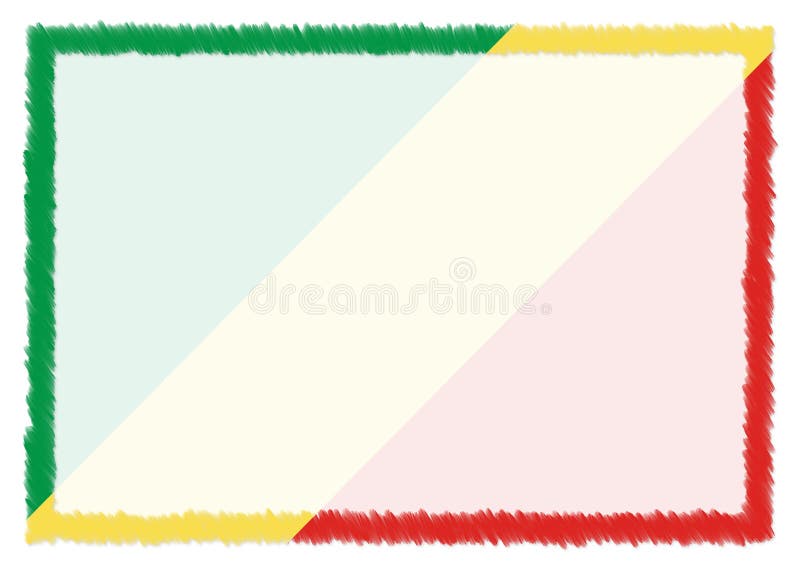 Border Made with Congo National Flag Stock Illustration - Illustration ...