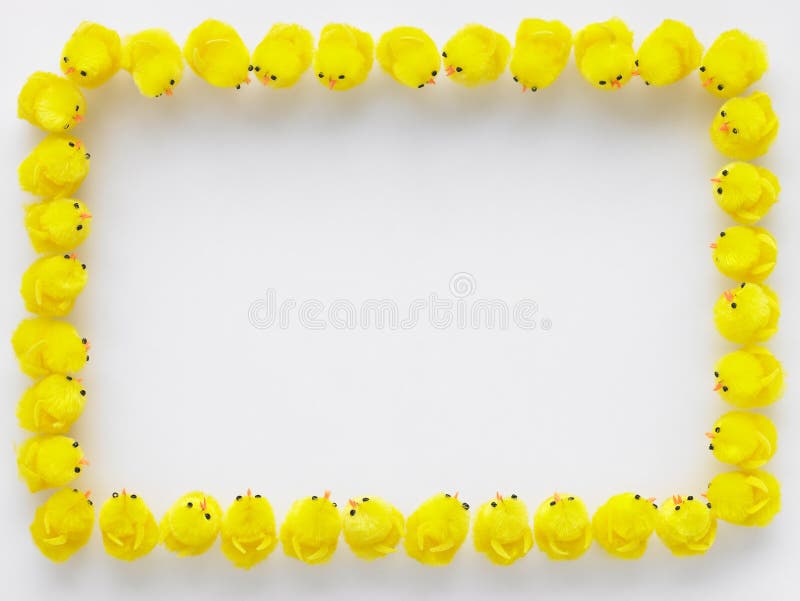 Border Made of Easter Chicks Stock Image - Image of colour, chick: 8756255