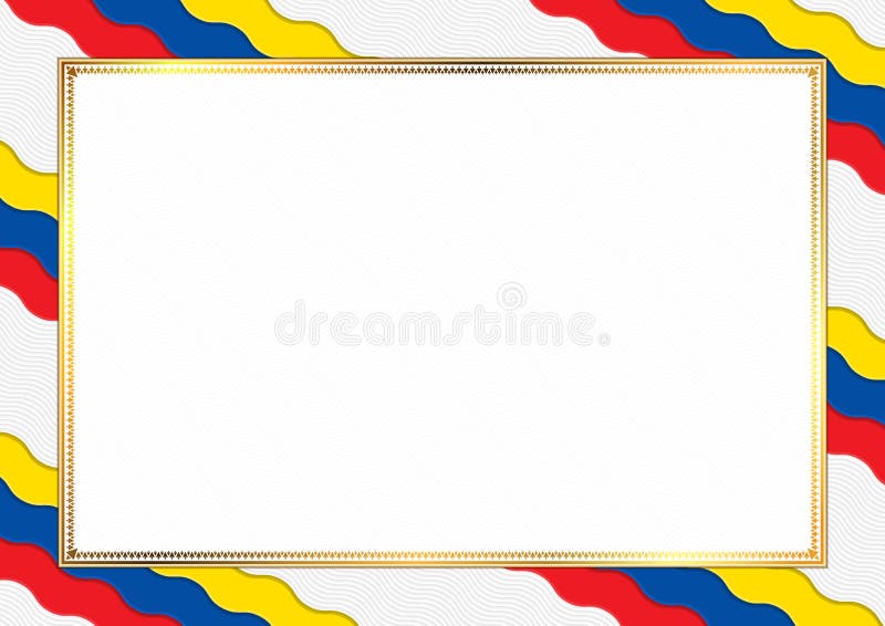 Border Made with Ecuador National Colors Stock Vector - Illustration of ...
