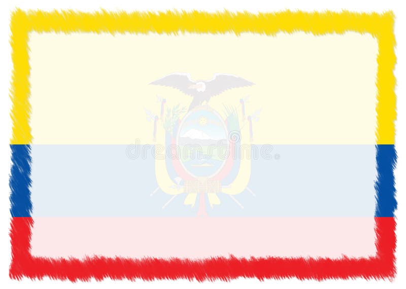 Border Made with Ecuador National Flag Stock Illustration ...