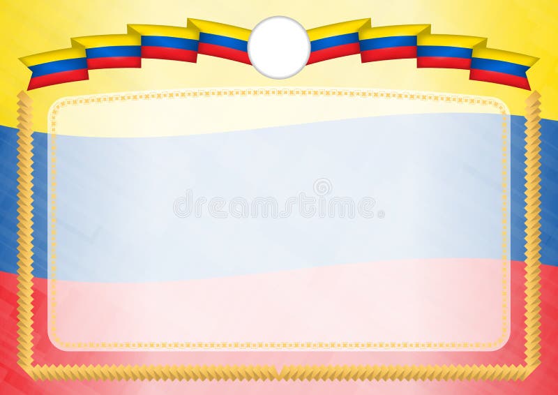 Border Made with Ecuador National Flag Stock Vector - Illustration of ...