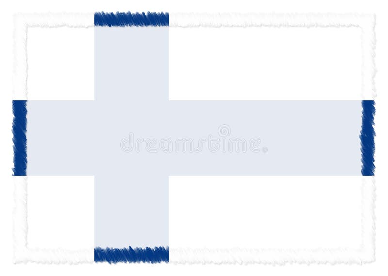 Border Made with Finland National Flag Stock Illustration ...