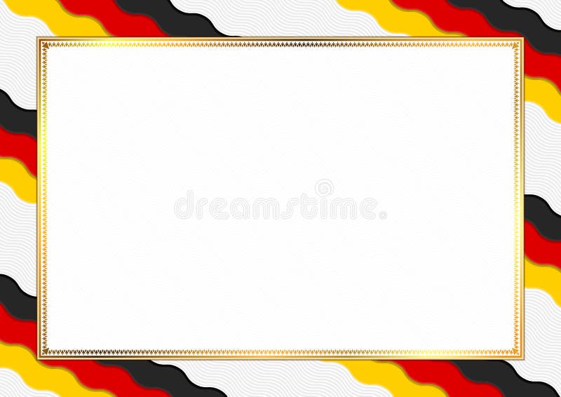 Border Made with Germany National Colors Stock Vector - Illustration of ...