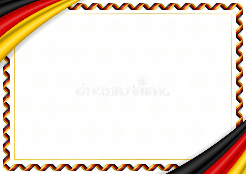 Border Made with Germany National Colors Stock Vector - Illustration of ...