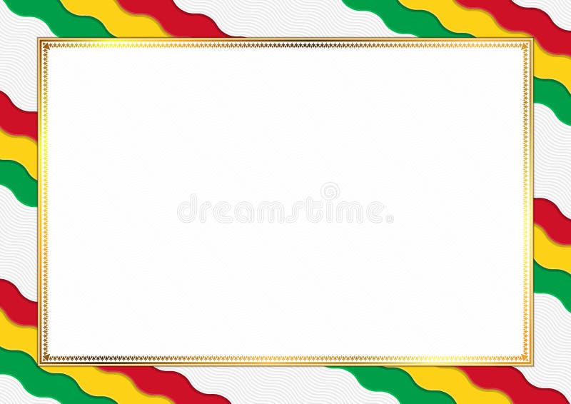 Border Made with Guyana National Colors Stock Vector - Illustration of ...