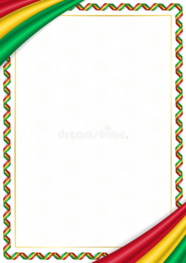 Frame and Border of Ribbon with the Colors of the Guyana Flag Stock ...