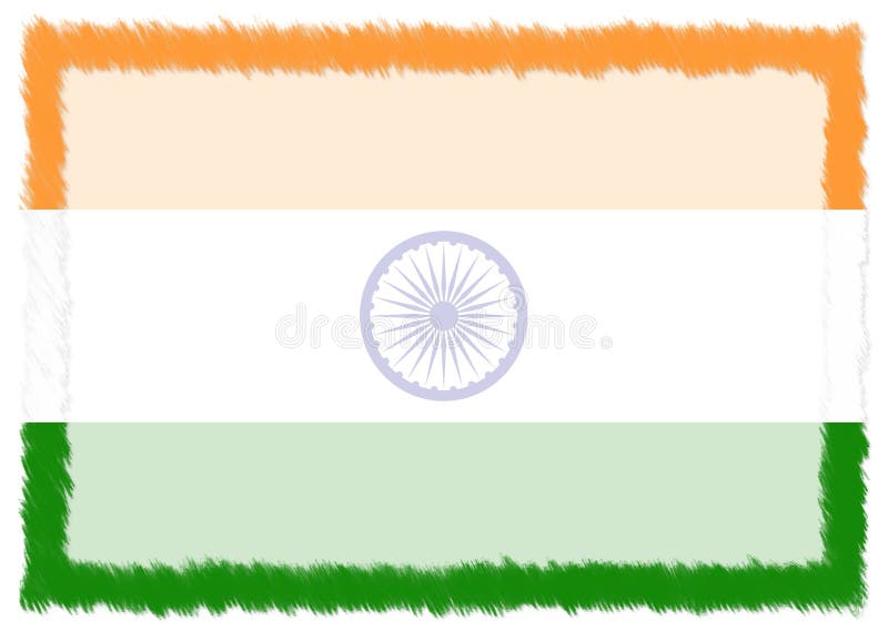 Border Made with India National Flag Stock Illustration - Illustration ...